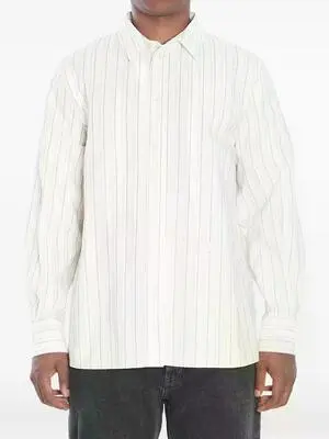 Saint Laurent Striped Cotton Shirt - Neutrals