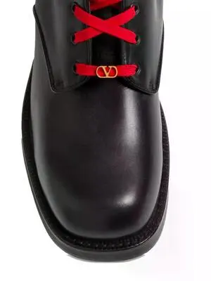 Valentino Garavani Lace-up Leather Boots