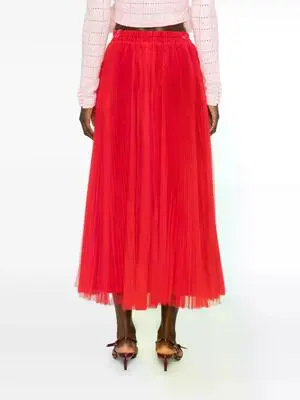 STYLAND Pleated Tulle Midi Skirt