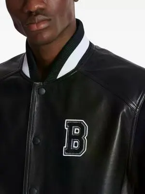 Balmain Varsity Leather Bomber Jacket