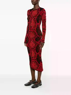 Attico Snakeskin-print Midi Dress