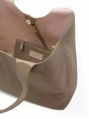 COCCINELLE C-easy Buckle Leather Shoulder Bag - Brown