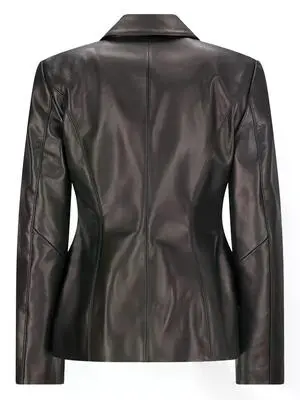 Magda Butrym Stitch Waist Leather Blazer
