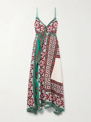 La DoubleJ Turn Around Wrap-effect Printed Silk-voile Midi Dress