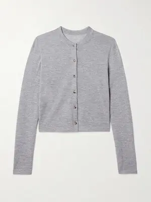 Khaite Brieta Merino Wool Cardigan - Gray