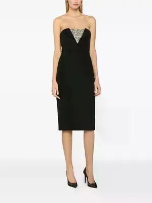 GENNY Embellished Strapless Midi Dress