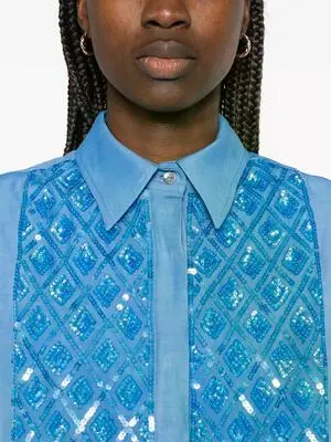 P.a.r.o.s.h Raisa Sequin Embellished Shirt