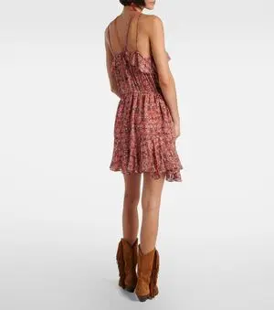 MARANT ETOILE Betty Gathered Semi-sheer Minidress