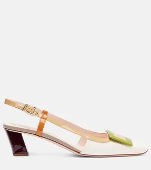 ROGER VIVIER Belle Vivier 45 Leather Slingback Pumps - Multicoloured