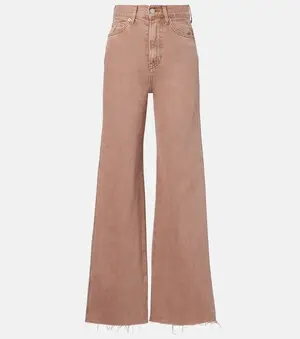 Veronica Beard Taylor Wide-leg Jeans In Tan Sierra