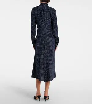 Veronica Beard Polka-dot Silk-blend Shirt Dress