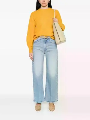 MOTHER The Lil Lasso Sneak Jeans In Light Wash