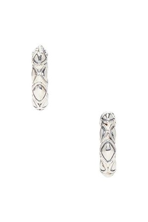 Bottega Veneta Sterling Hoop Earrings With 18k Gold Finish