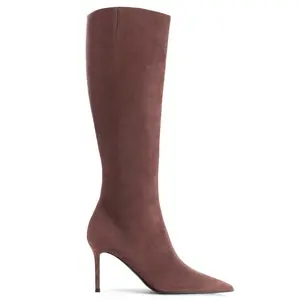 GIUSEPPE ZANOTTI Suede Knee-high Stiletto Boots - Brown