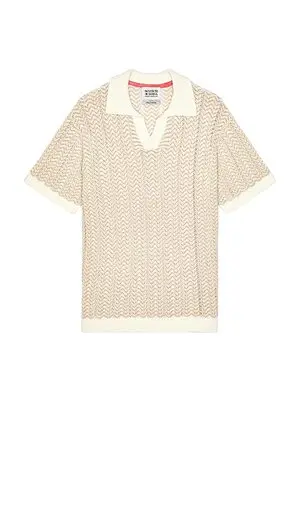 Scotch & Soda Open Structured Knitted V-neck Shirt