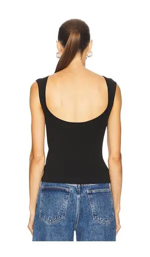 ST. AGNI Organic Cotton Ballerina Top - Black