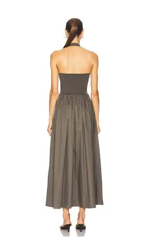 ST. AGNI Halter Gathered Dress
