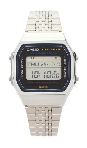 Casio Vintage Smartphone Link Series Digital Watch - Metallic Silver