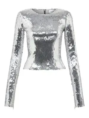 16Arlington Loida Sequin T-shirt - Grey