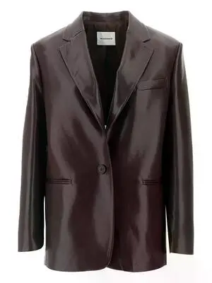Andamane Single-button Blazer - Brown