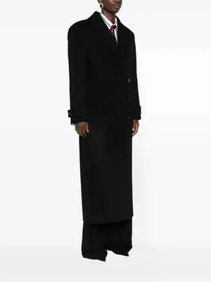 Saint Laurent Double-breasted Wool Overcoat