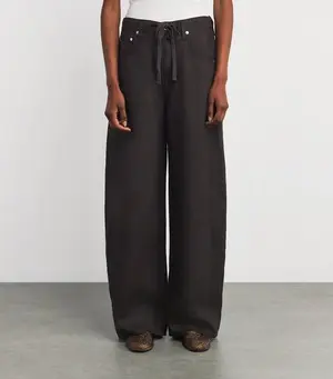Citizens Of Humanity Linen Brynn Trousers - Brown