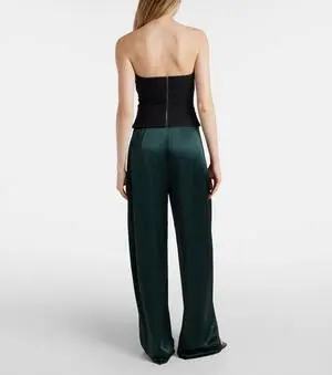 THE SEI Ruched Crepe Tube Top