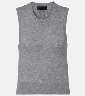NILI LOTAN Nili Lotan May Knitted Cashmere Tank Top Grey