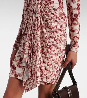 Isabel Marant Étoile Georgia Draped Printed Mini Dress