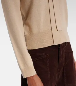 NILI LOTAN Cashmere Tie Detail Sweater - Beige