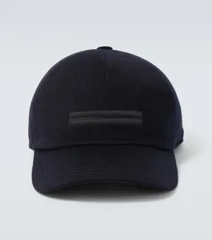Zegna Embroidered Cashmere Baseball Cap