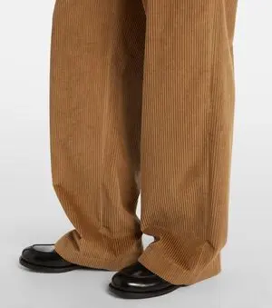 Miu Miu Cotton Corduroy Wide-leg Trousers