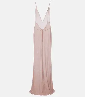 THE NEW ARRIVALS ILKYAZ OZEL Claudie Sequined Gown - Pink