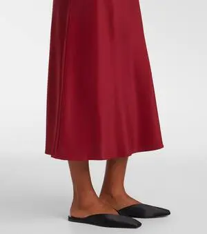 Max Mara Borbona Silk-blend Midi Skirt