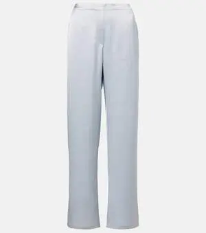 LESET Barb Painter Satin Trousers - Blue