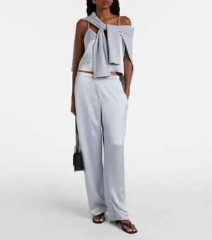 LESET Barb Painter Satin Trousers