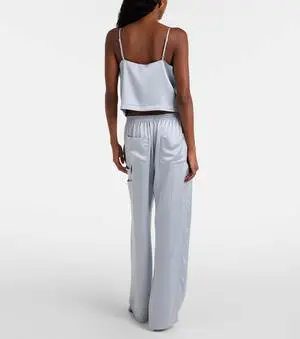 LESET Barb Painter Satin Trousers