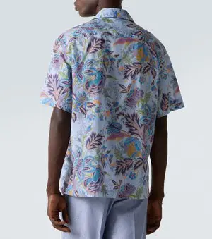 Etro Printed Cotton Poplin Bowling Shirt - Multicoloured