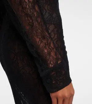 Christopher Esber Venus Sheer Lace Gown - Black