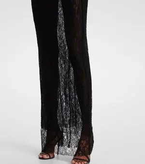Christopher Esber Venus Sheer Lace Gown - Black