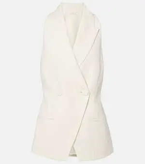 THE SEI Crepe Vest - White