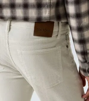 TOM FORD Cotton Corduroy Slim Pants - White