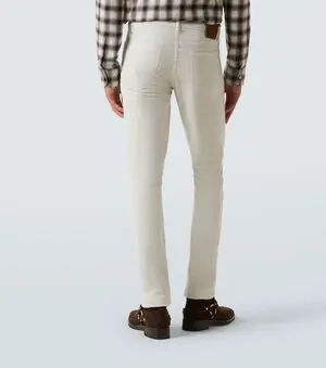 TOM FORD Cotton Corduroy Slim Pants - White