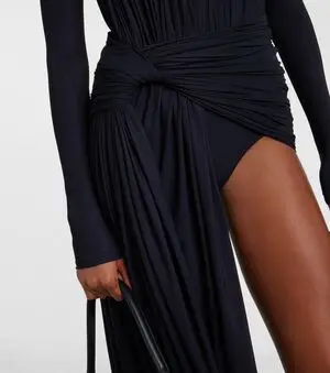 Balenciaga Asymmetric Draped Minidress