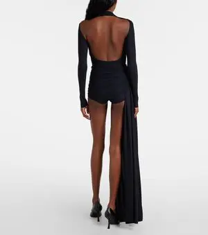 Balenciaga Asymmetric Draped Minidress