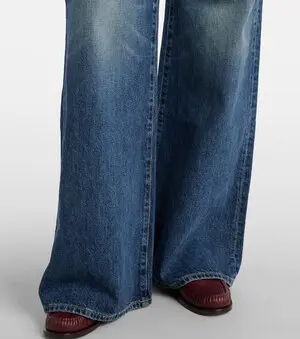 NILI LOTAN Salome Mid-rise Wide-leg Jeans