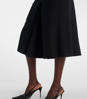 Saint Laurent Mid-rise Wool Culottes