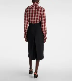Saint Laurent Mid-rise Wool Culottes