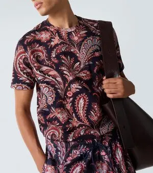 Etro Paisley Cotton Jersey T-shirt - Multicoloured