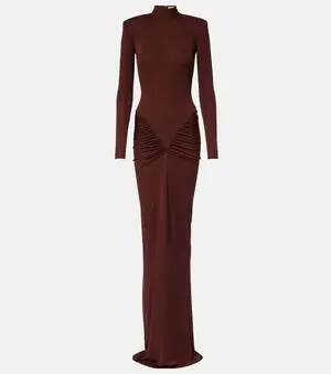 THE NEW ARRIVALS ILKYAZ OZEL Darja Ruched Gown - Brown